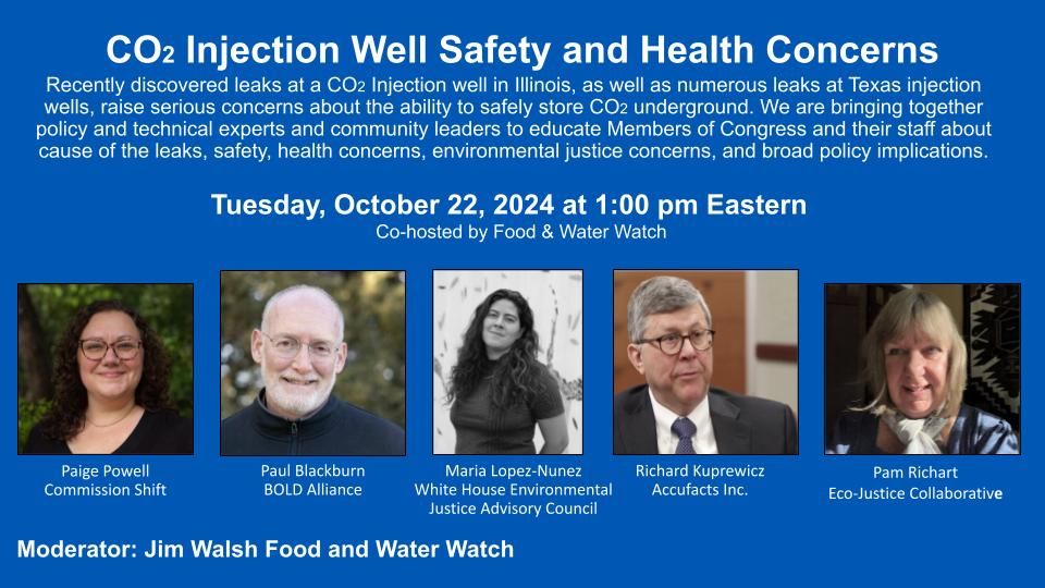 CCS Gone Wrong. A Congressional Briefing